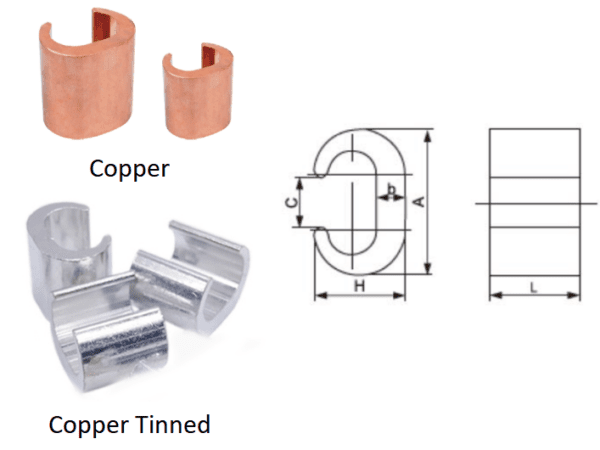 C Crimp Connectors,Copper C type Compression Connector – CROP – Power ...